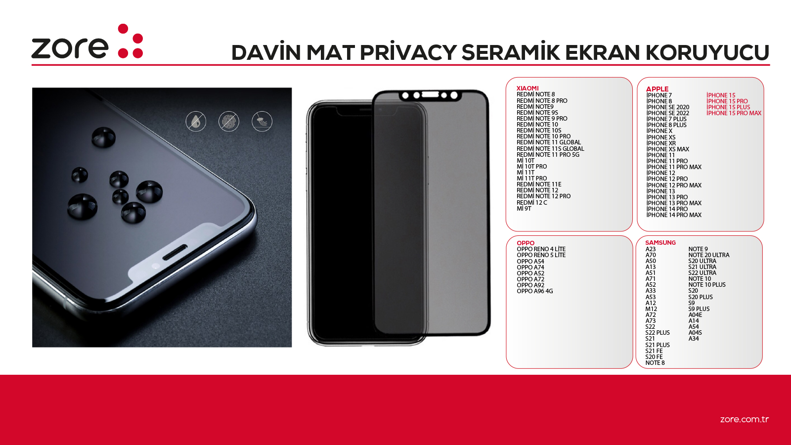 Davin Mat Privacy Seramik Ekran Koruyucu