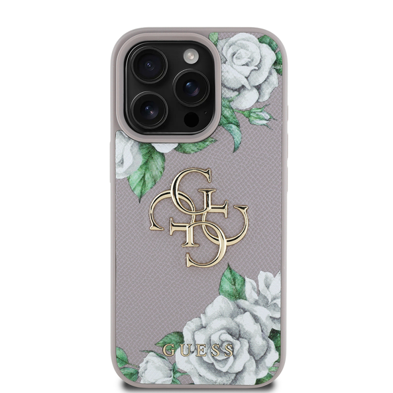 Apple iPhone 16 Pro Max Kılıf Guess Orjinal Lisanslı Gül Baskılı Büyük ...