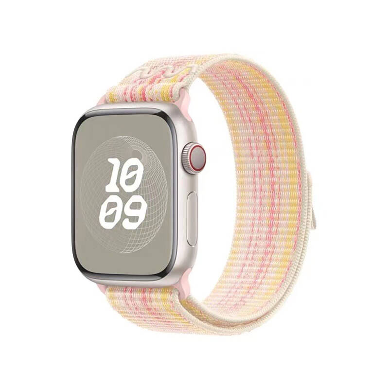 Apple Watch 10 46mm KRD-91 Hasır Kordon Strap Kayış Apple Watch 10 46mm Zore