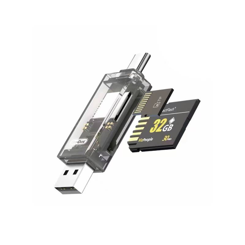 Go Des GD-DK006 Type-C & USB-A Çıkışlı 4 in 1 OTG Hafıza Kart Okuyucu ...