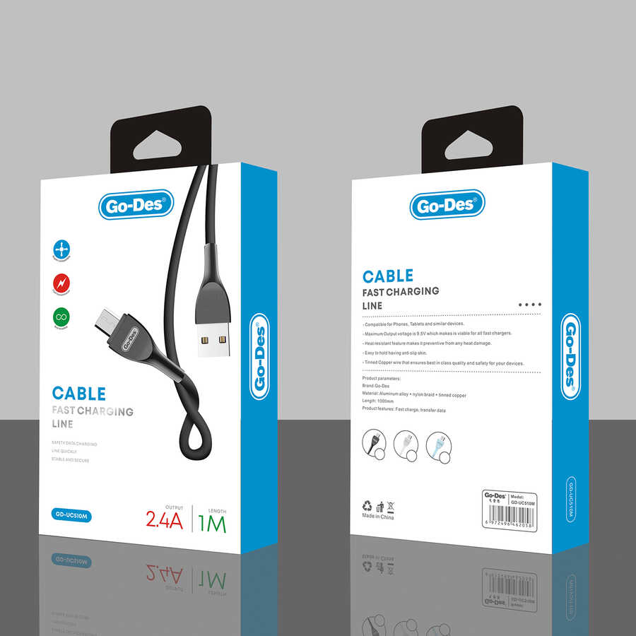 Go Des GD-UC510 Micro Usb Kablo Kablo ve Dönüştürücüler Go Des