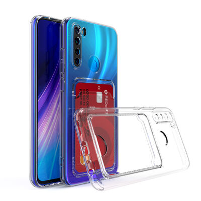 Xiaomi Redmi Note 8 Kılıf Kartlıklı Şeffaf Zore Setra Clear Silikon ...